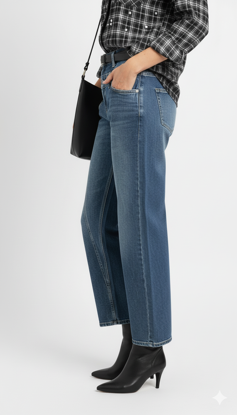 Blauwe Double Jeans | Trendy Dames Jeans met Uniek Design ...